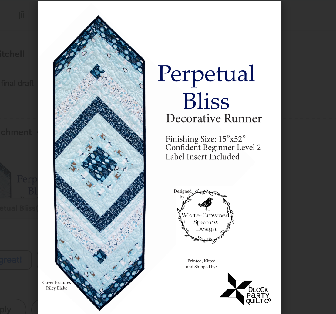Perpetual Bliss Table Runner Pattern – Block Party Quilt Co