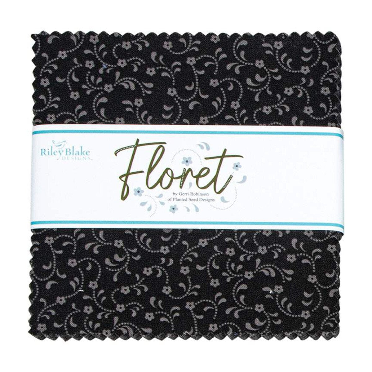 Floret Black 5" Stacker Riley Blake – Block Party Quilt Co