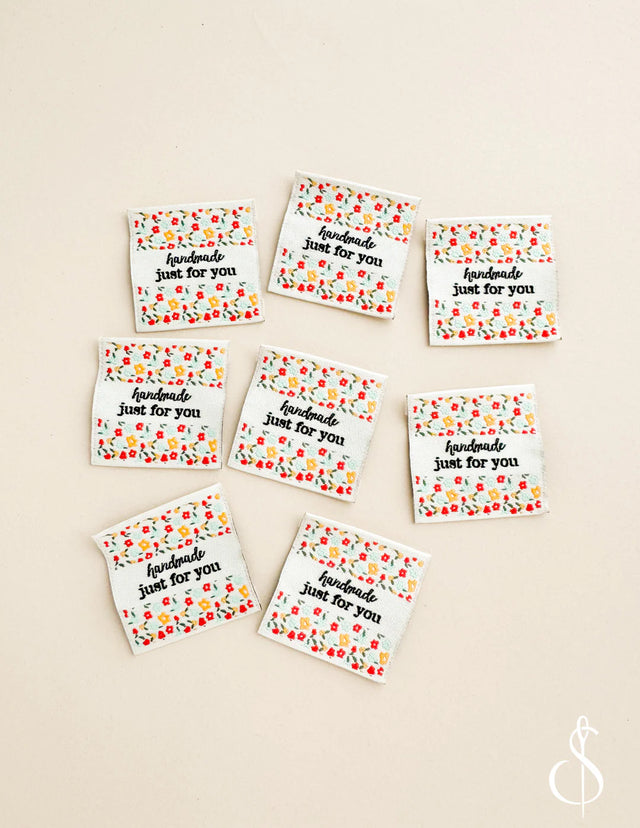 Handmade Just for You Flower Bed Woven Quilt Labels Minki Kim – Block ...