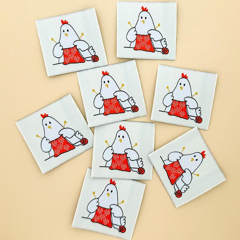 Knitting Hen Quilt Labels from Minki Kim #007 – Block Party Quilt Co