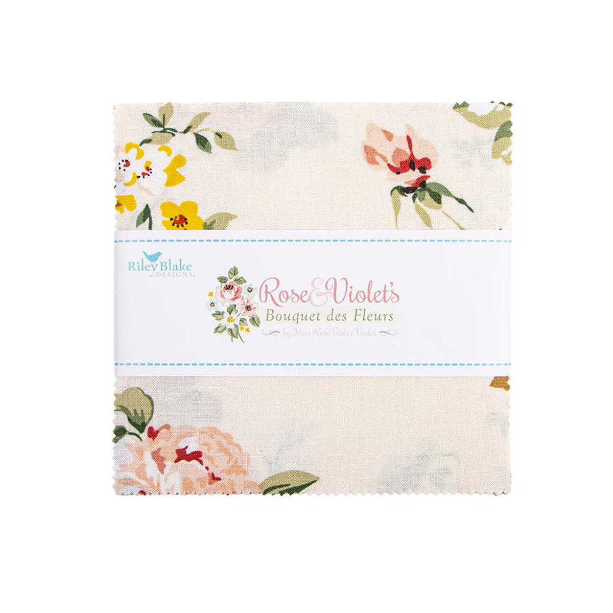 Rose and Violet's Bouquet des Fleurs 5" square pack Riley Blake – Block ...