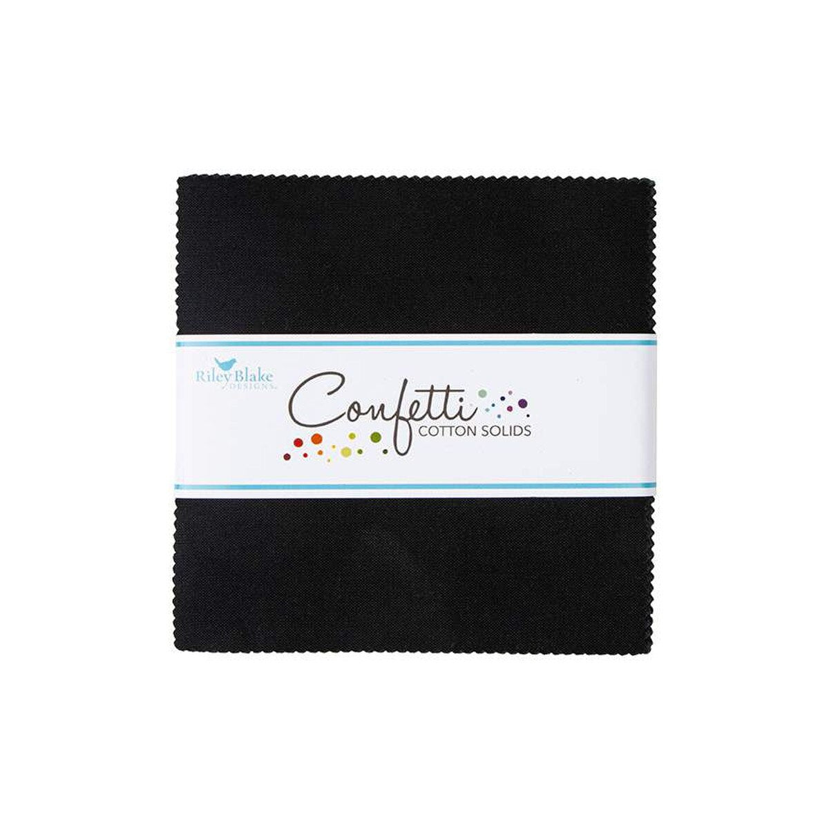 Solid Black 5" Square Charm Packs from Riley Blake – Block Party Quilt Co
