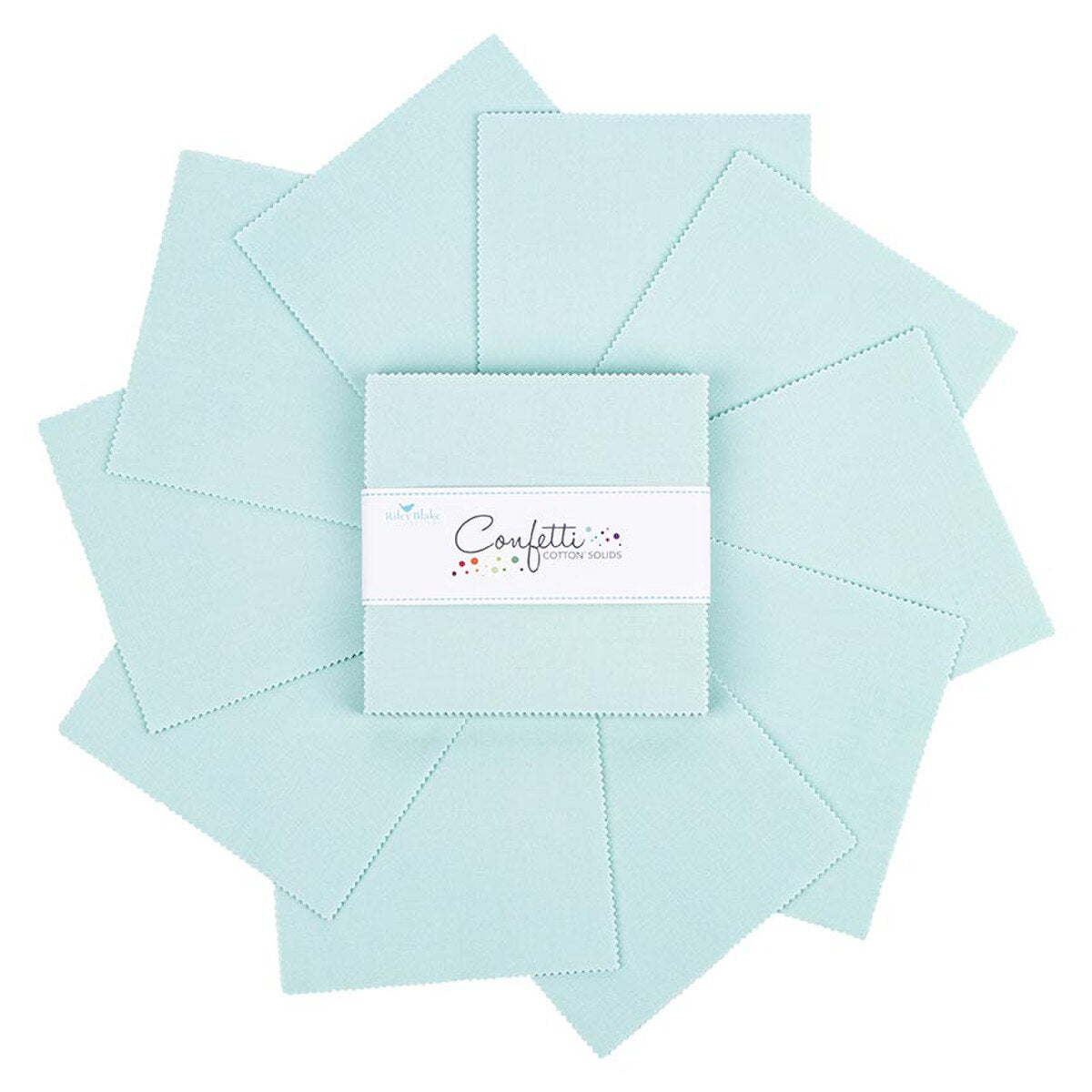Songbird Blue Solid 5" Square Charm Packs from Riley Blake – Block ...